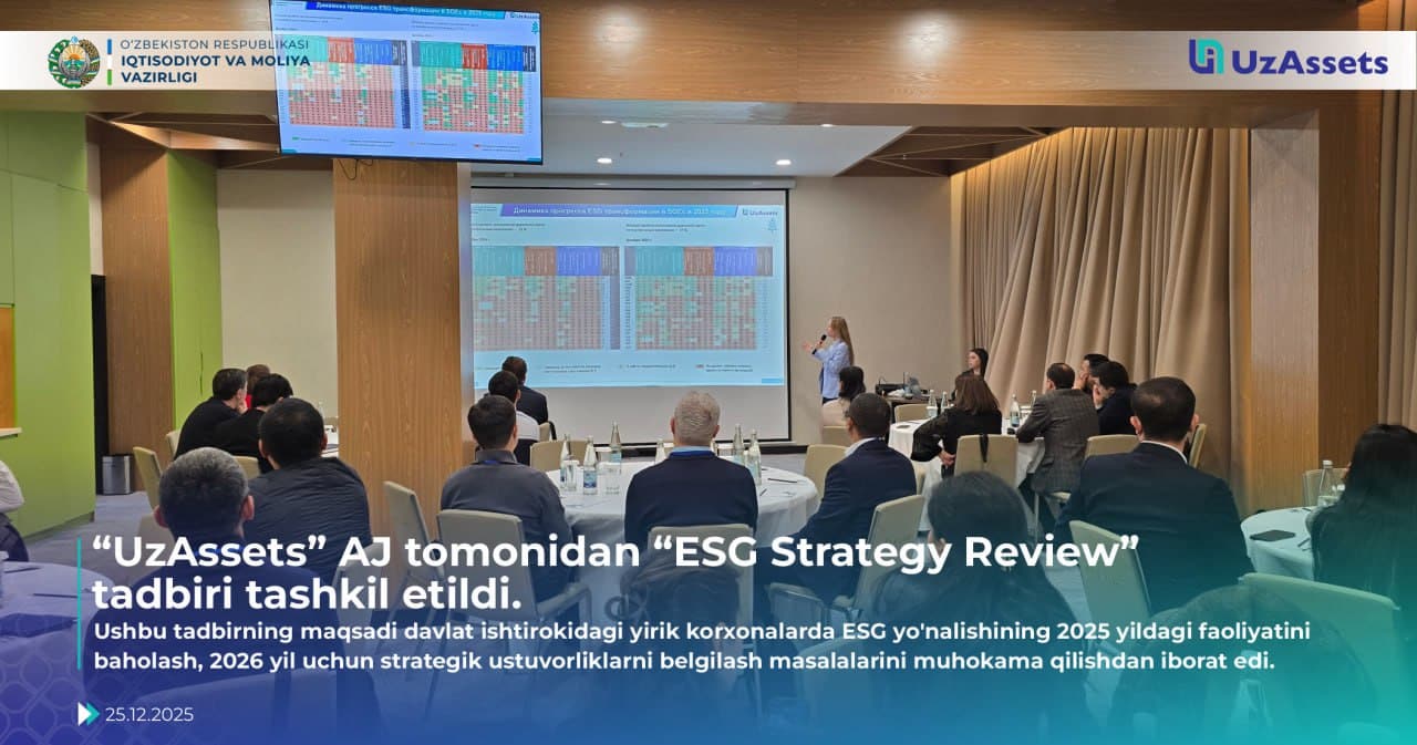 «UzAssets» JSC organized the «ESG Strategy Review» event - UzAassets